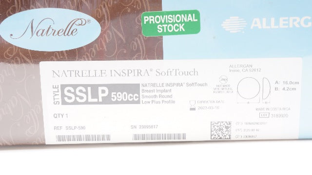 Allergan SSLP-590 Natrelle Inspira Soft Touch Breast Implant Smooth Ro ...