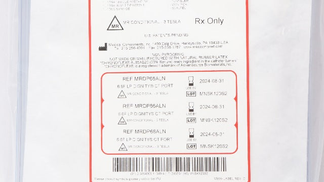MedComp MRDP66ALN Low Profile Port 6.6F Plastic Dignity W/Catheter ...