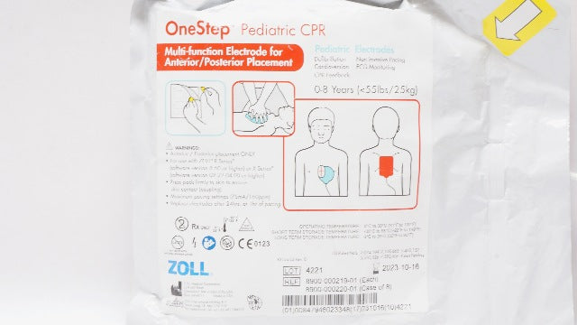 Zoll 8900-000219-01 OneStep Pediatric CPR Multi-Function Electrodes 0 ...