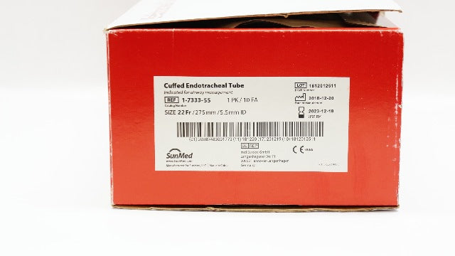 SunMed 1-7333-55 Cuffed Endotracheal Tube 22Fr x 275mmx 5.5mm I.D. - B ...