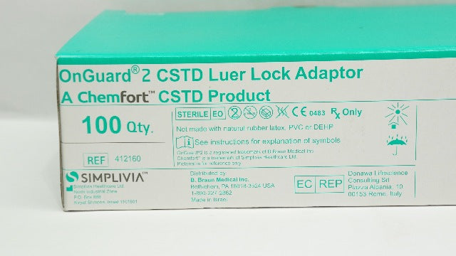 Simplivia Healthcare 412160 OnGuard 2 CSTD Luer Lock Adaptor - Box of ...