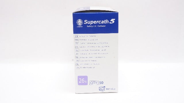 ICU Medical SP125-26-14T Supercath 5 Safety I.V. Cath. 26G x 0.56inch ...