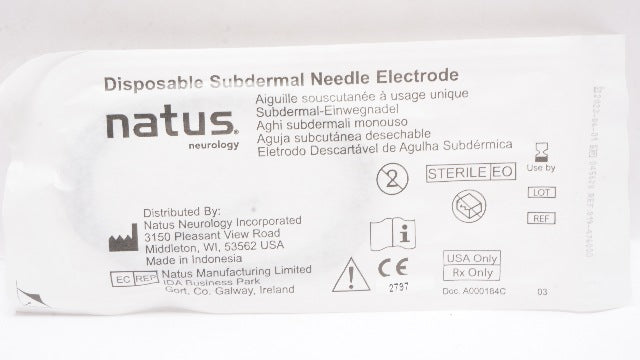 Natus 019-476000 Disp. 6 Color Subdermal Ndle Electrode 2.5mm (x ...
