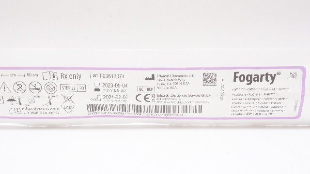 Edwards Lifesciences 120602FP Fogarty Arterial Embolectomy Cath. 2F x ...