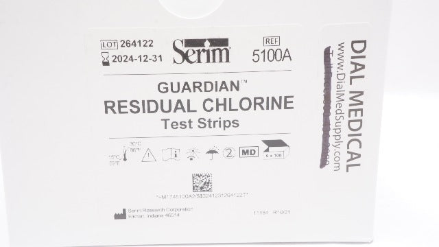 Serim 5100A Guardian Residual Chlorine Test Strips - Box of 600 ...