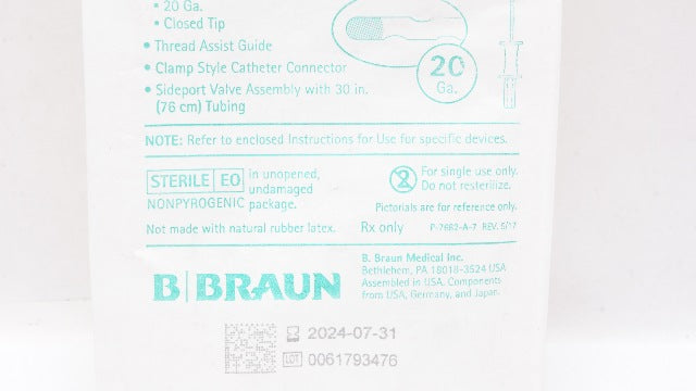 Braun 331691 Contiplex Tuohy Continuous Nerve Block Set 18 Ga.x 2in. 2 ...