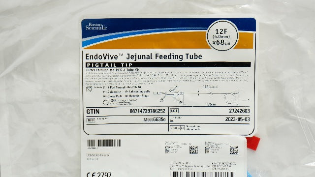 Boston Scientific M00566350 EndoVive Jejunal Feeding Tube 12F x 68cm ...