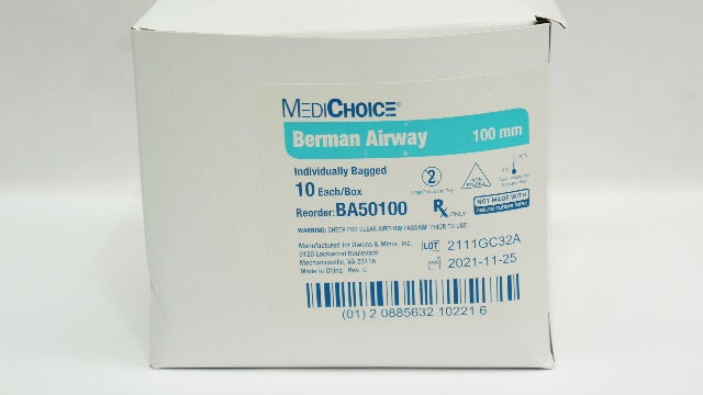MediChoice BA50100 Berman Airway, Size 100mm - Box of 10 – Imedicsales