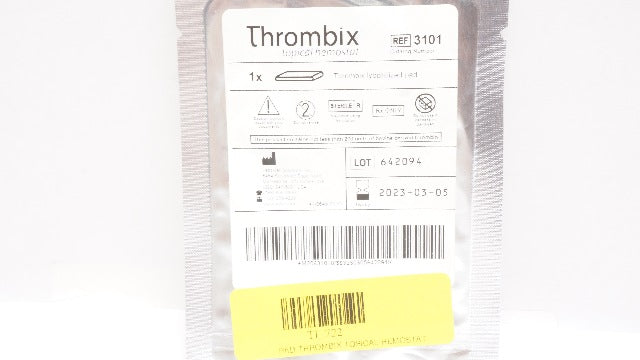 Vascular Solutions 3101 Thrombix Topical Hemostat Lyophilized Pad (x ...