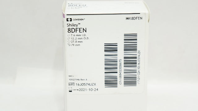 Covidien 8DFEN Shiley Tracheostomy Tube Cuffed 7.6ID x 12.2OD x 27.0 x ...