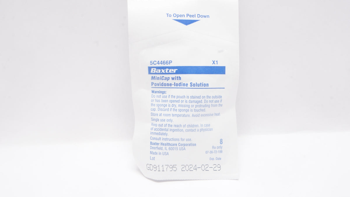 Baxter 5C4466P MiniCap with Povidone-Iodine Solution – Imedicsales