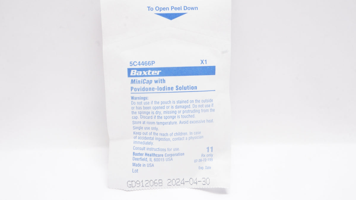 Baxter 5C4466P MiniCap with Povidone-Iodine Solution – Imedicsales