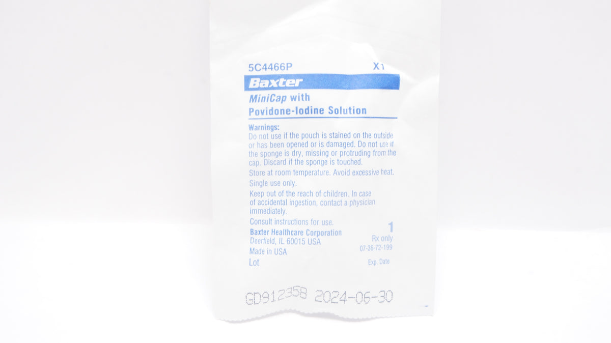 Baxter 5C4466P MiniCap with Povidone-Iodine Solution – Imedicsales