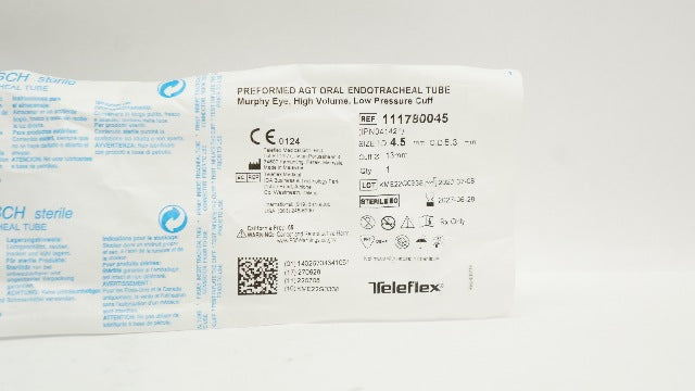 Teleflex 111780045 Preformed Agt Oral Endotracheal Tube 4.5 x 6.3 x 13 ...
