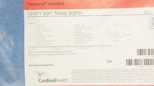 Cardinal Health 32-ST1SF Presource Standard Safety Soft Tissue Biopsy ...