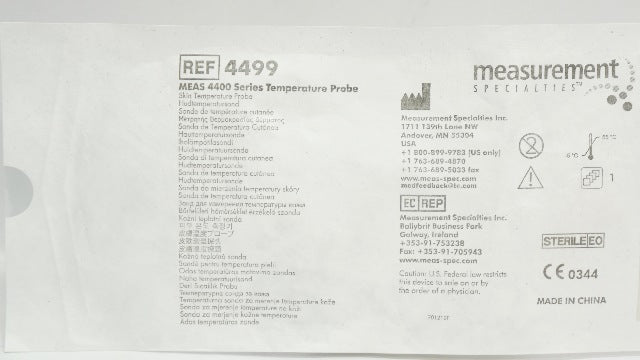 Measurement Specialties 4499 MEAS 4400 Series Temperature Probe (x ...