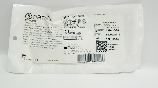 Medline 70035009 Namic 3-way Stopcock with Rotating Adaptor 400psi ...