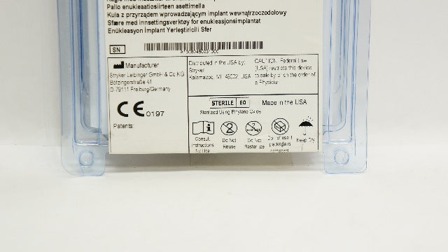 Stryker 6322 MEDPOR Sphere W/Enucleation Surgical Implant Inserter 22m ...