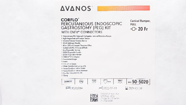 Halyard 50-5020 Corflo Percutaneous Endoscopic Gastrostomy Kit 20Fr ...
