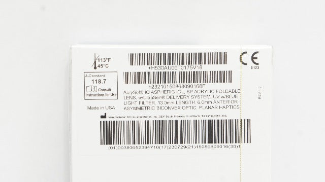 Alcon AU00T0 AcrySof IQ Aspheric IOL With UltraSert Delivery System, 1 ...