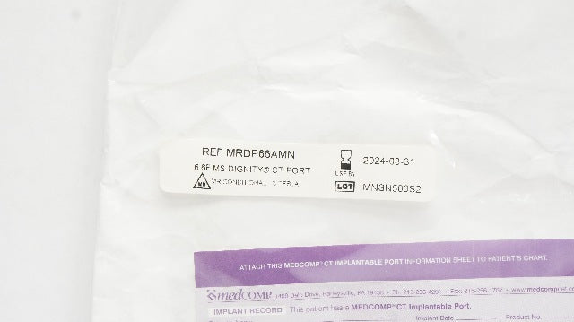 MedComp MRDP66AMN 6.6F Plastic Dignity CT Port – Imedicsales