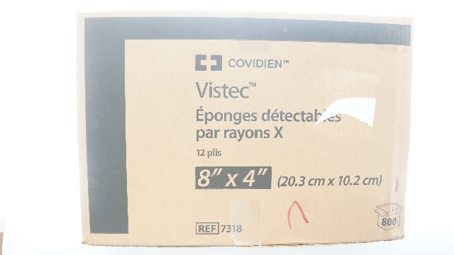 Covidien 7318 Vistec X-Ray Detectable Sponges 12-Ply 8inch x 4inch - C ...