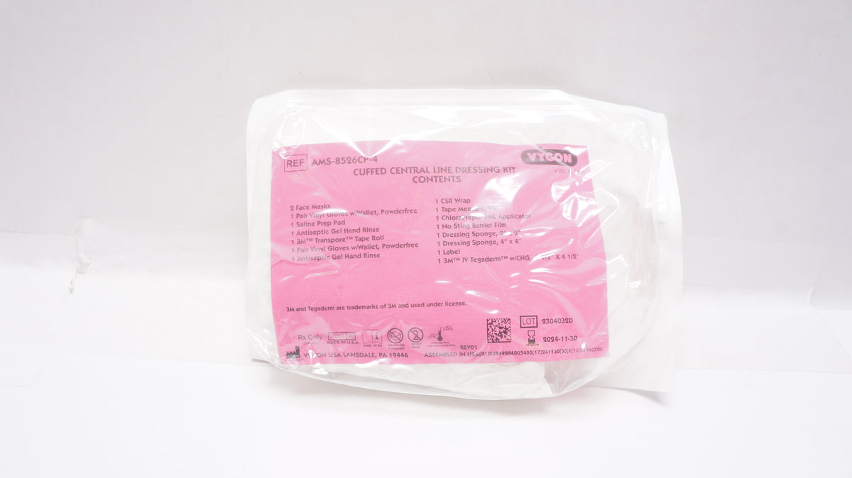Vygon AMS-8526CP-4 Value Life Cuffed Central Line Dressing Kit ...