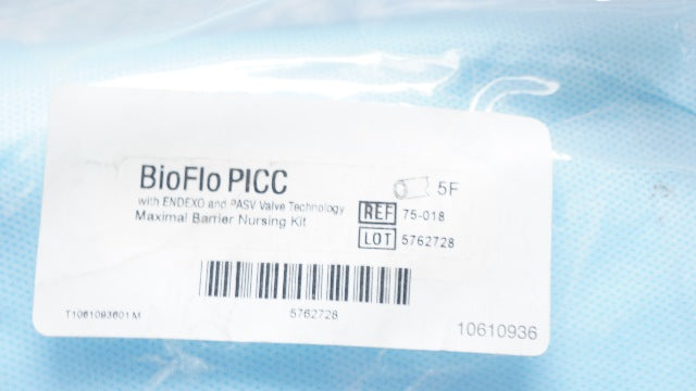 Angiodynamics 75-018 BioFlo PICC Maximal Barrier Nursing Kit 5F x 55cm ...