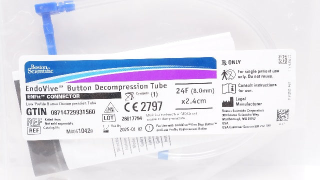 Boston Scientific M00510420 EndoVive Button Decompression Tube 24F x 2 ...