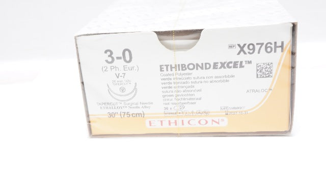 Ethicon X976H 3-0 Ethibond Excel Stre V-7 26mm 1/2c Tapercut 30inch ...