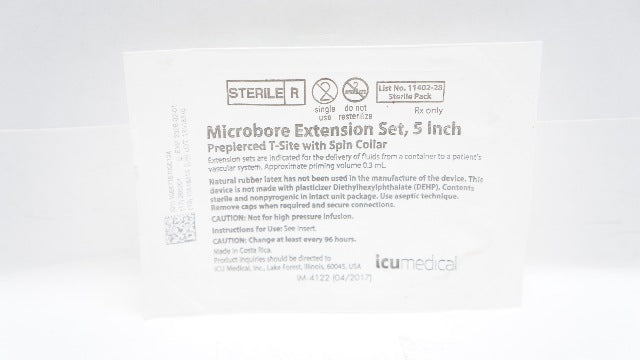 ICU Medical 11402-28 Microbore Extension Set, 5inch – Imedicsales