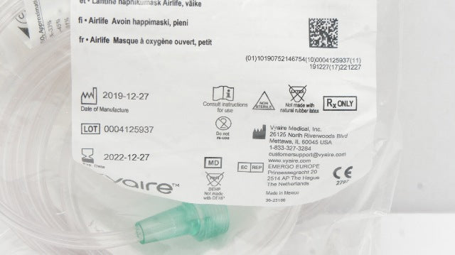 Vyaire AM-1200 AirLife Open Oxygen Mask, Small (x) – Imedicsales