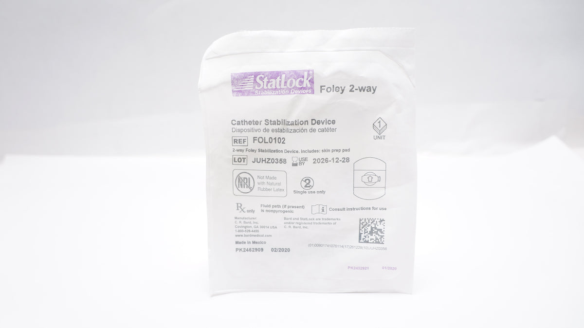 Bard FOL0102 StatLock Cath. Stabilization Device Foley 2-way – Imedicsales