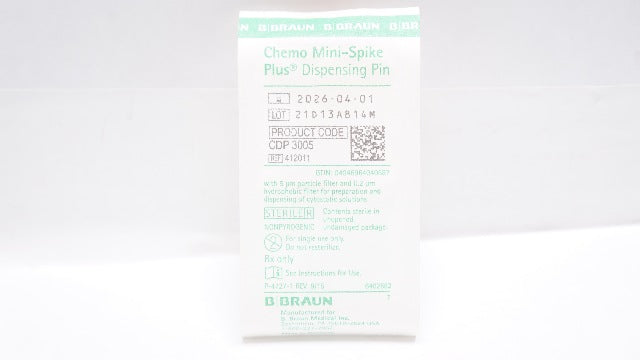 B.Braun 412011 Chemo Mini-Spike Plus Dispensing Pin – Imedicsales