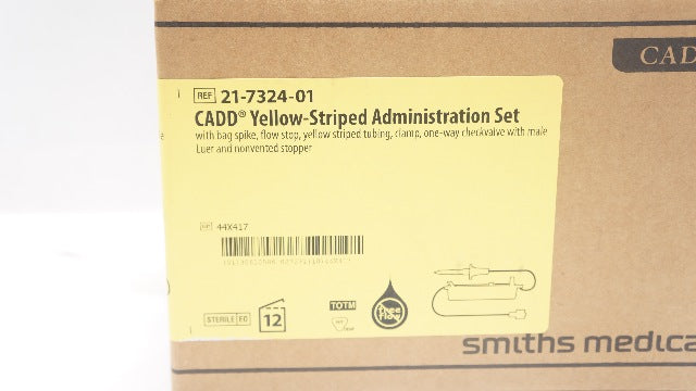Smiths Medical 21-7324-01 CADD Yellow-Striped Administration Set - Box ...