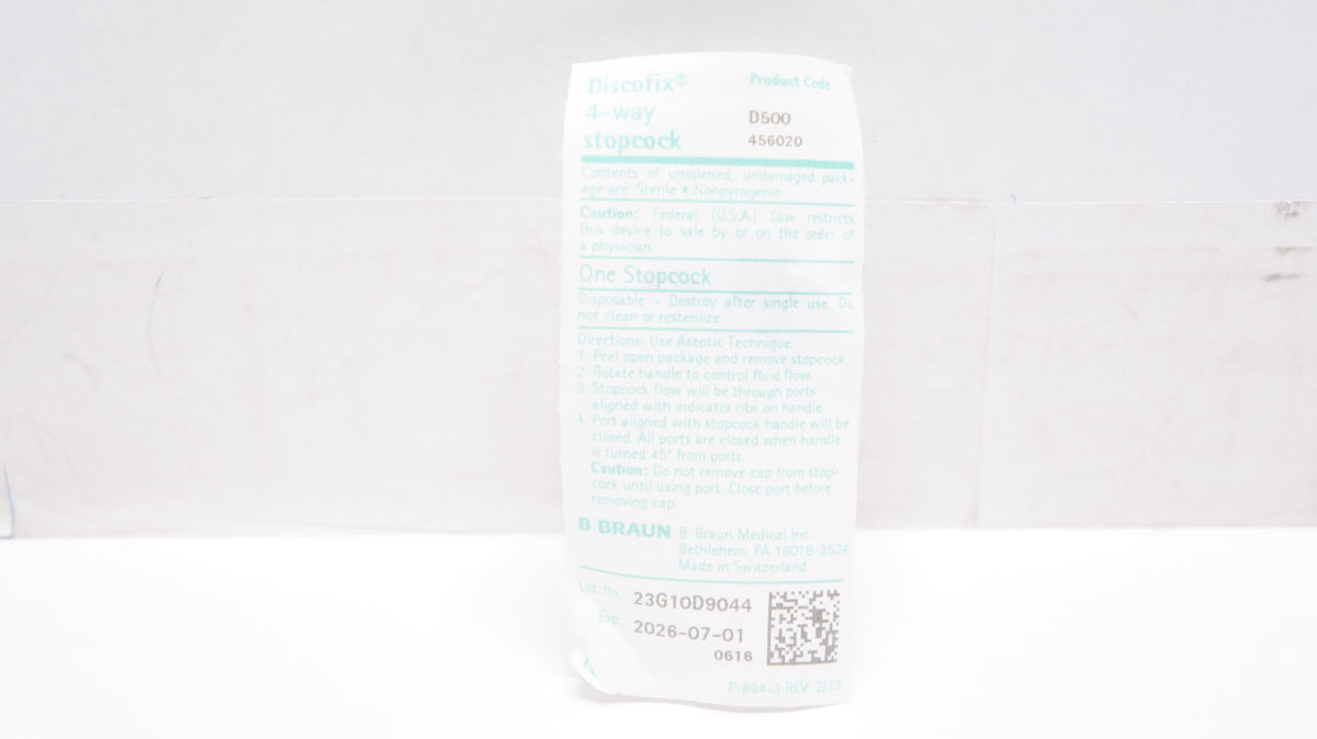 Braun D500/456020 Discofix 4-Way Stopcock – Imedicsales