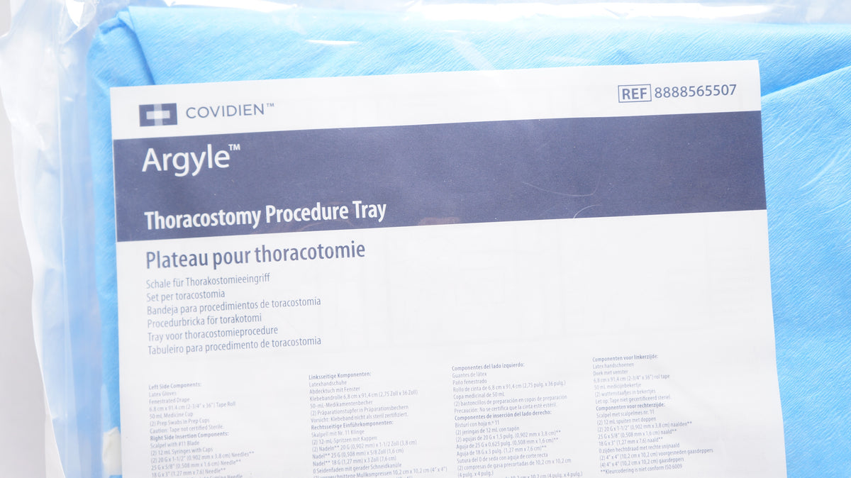 Covidien 8888565507 Argyle Thoracostomy Procedure Tray (x) – Imedicsales