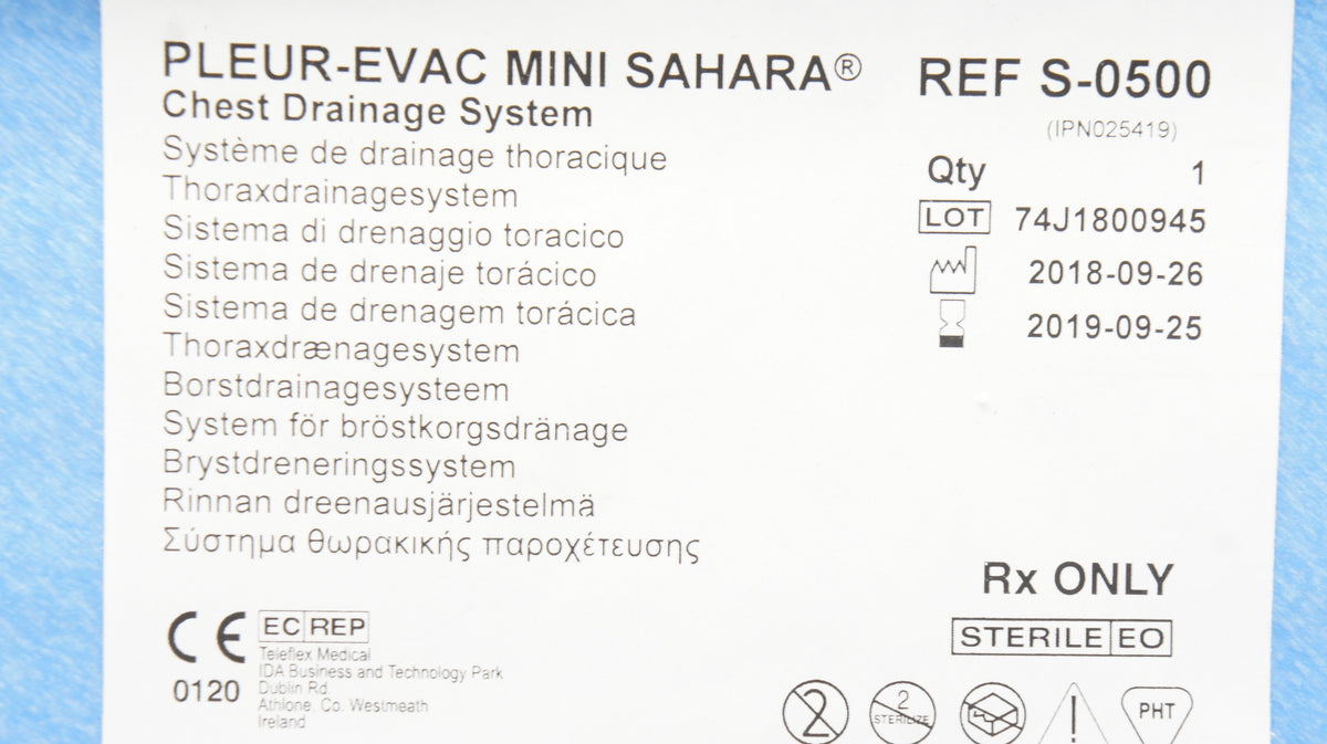 Teleflex S-0500 Pleur-Evac Mini Sahara Extended Tubing (x) – Imedicsales