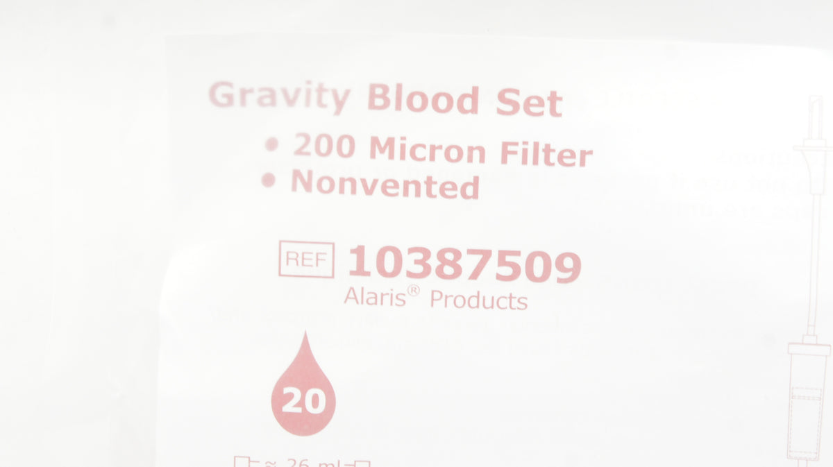 BD 10387509 Gravity Blood Set 200 Micron Filter Nonvented 20ml (x ...