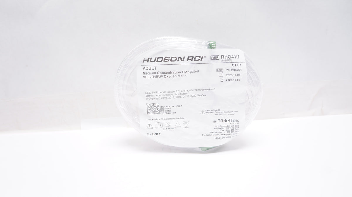 Teleflex RHO41U Hudson RCI Medium Concentration Elongated See-Thru Oxy ...