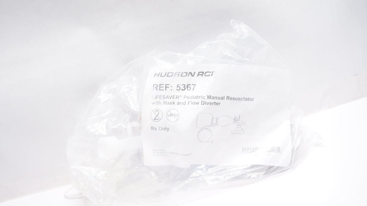 Teleflex 5367 Lifesaver Pediatric Manual Resuscitator w/Mask & Flow Di ...