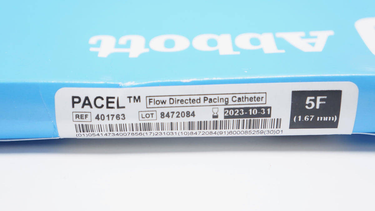 St. Jude Medical 401763 Abbott PACEL Flow Directed Pacing Cath. 5F x 1 ...