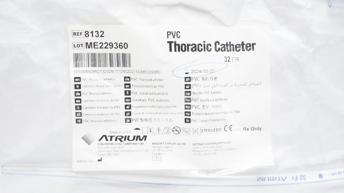 Atrium 8132 PVC Thoracic Cath. 32Fr (x) – Imedicsales