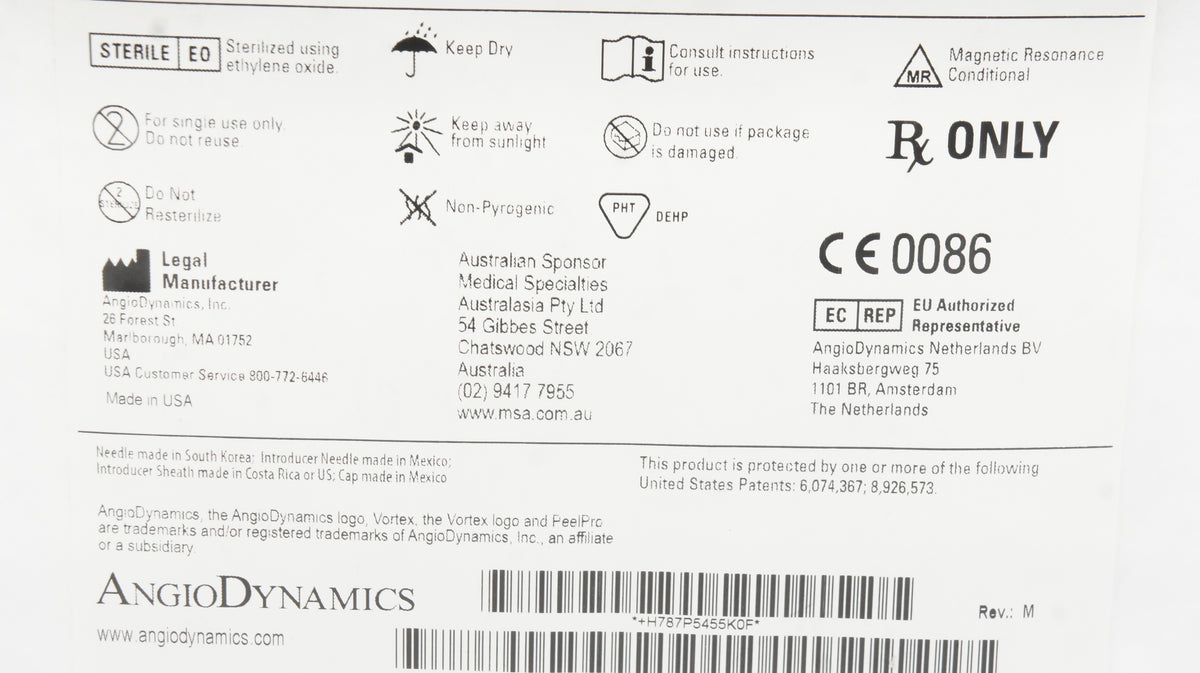 AngioDynamics P5455K Vortex Port System w/9.6F Cath. & 10F Introducer ...