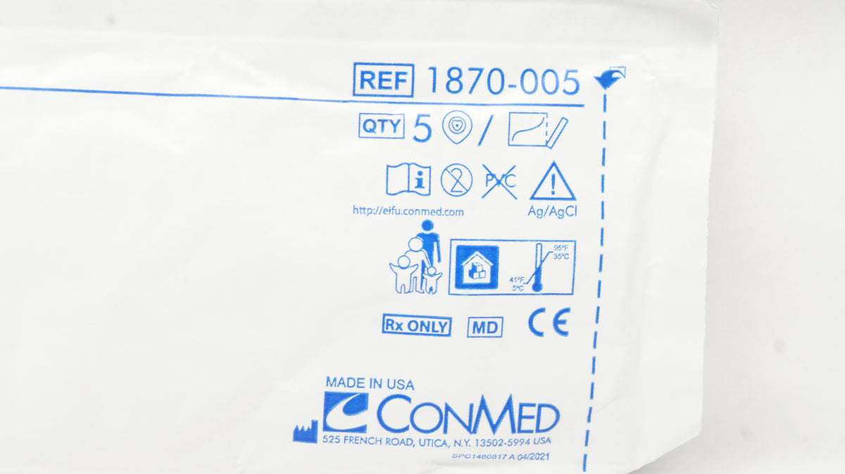 ConMed 1870-005 Positrace Adult Diaphoretic ECG Electrode (x) - Pack o ...