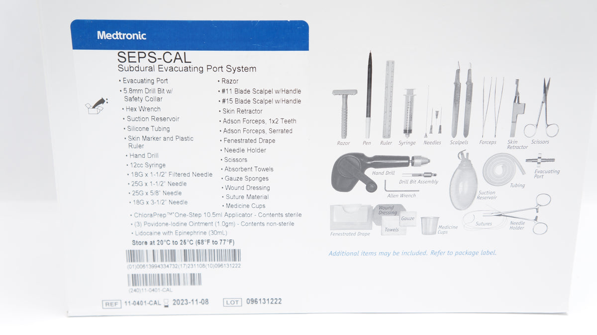 Medtronic 11-0401-CAL Seps-Cal Subdural Evacuating Port System (x ...
