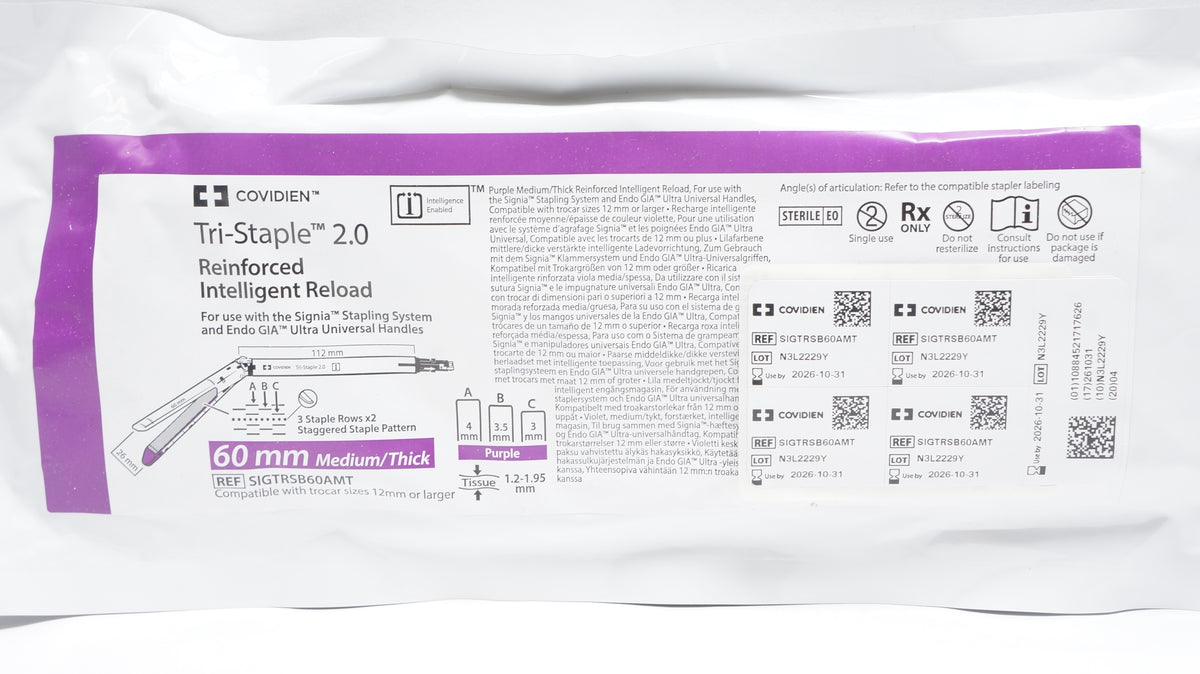 Covidien SIGTRSB60AMT Tri-Staple 2.0 Reinforced Intelligent Reload 60m ...