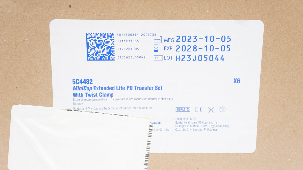 Baxter 5C4482 MiniCap Extended Life PD Transfer Set with Twist Clamp ...