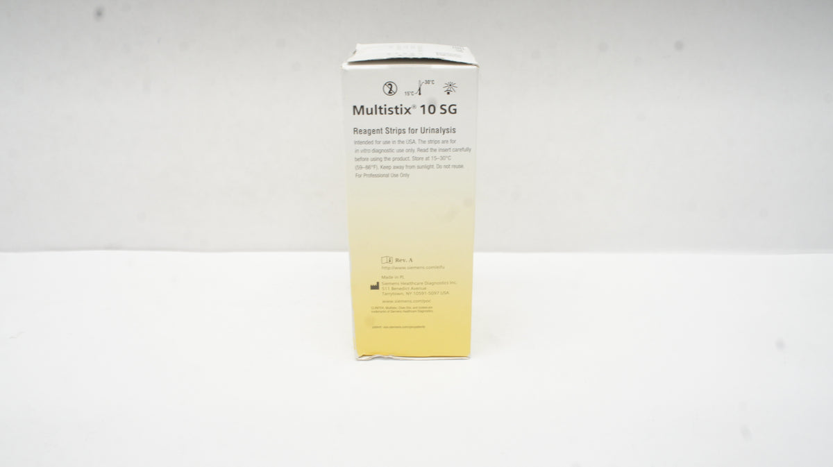 Siemens 2161 Multistix 10 SG Reagent Strips for Urinalysis - Box of 10 ...