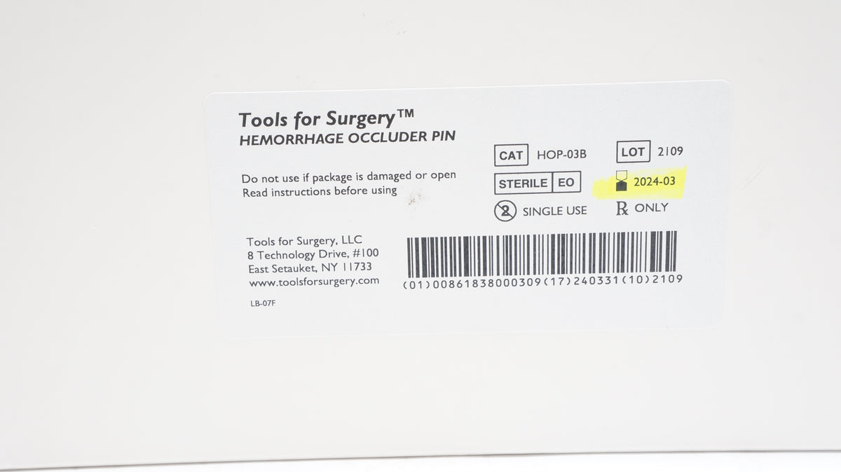 Tools For Surgery HOP-03B Hemorrhage Occluder Pin (x) – Imedicsales